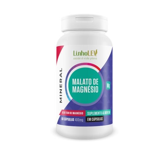 NACIONAL SUPLEMENTOS ALIMENTARES | - MALATO DE MAGNESIO LINHOLEV 400MG 60 CAPS
